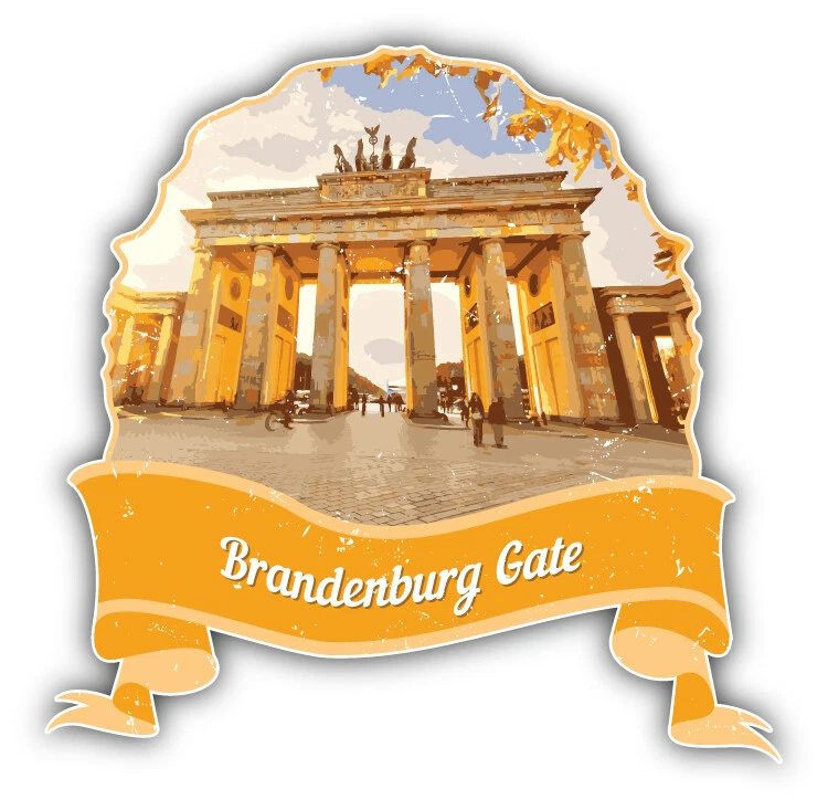 KIRA Brandenburg Gate Berlin Germany World Landmark Grunge Car Bumper ...