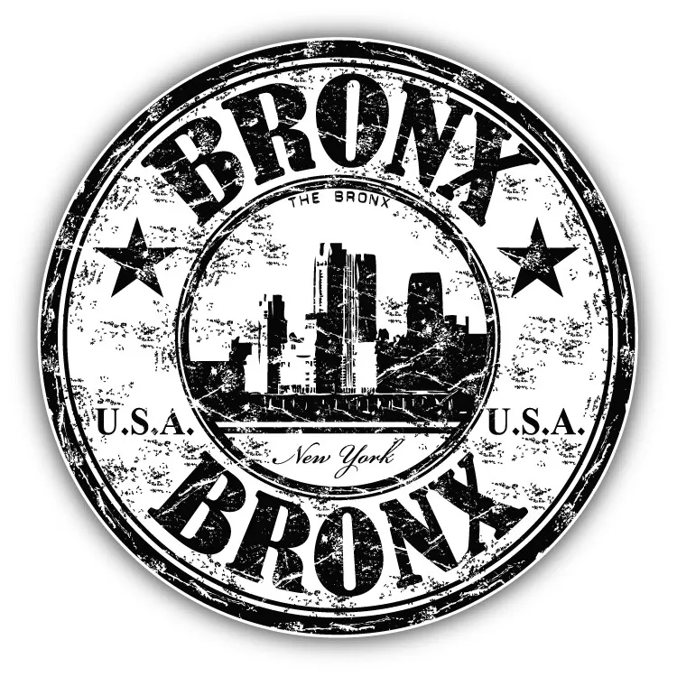 KIRA Bronx New York Usa Grunge Rubber Stamp Travel Car Bumper Sticker ...