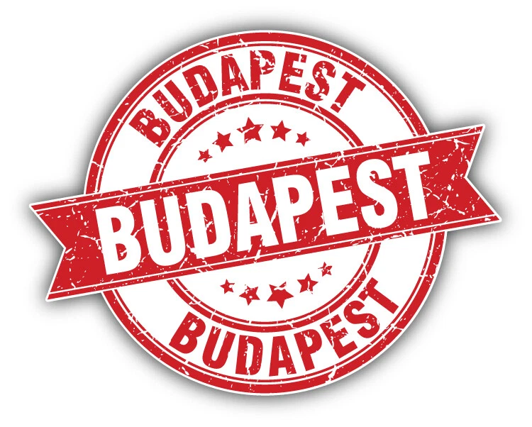 KIRA Budapest Grunge Rubber Travel Stamp Car Bumper Sticker Decal Gift ...