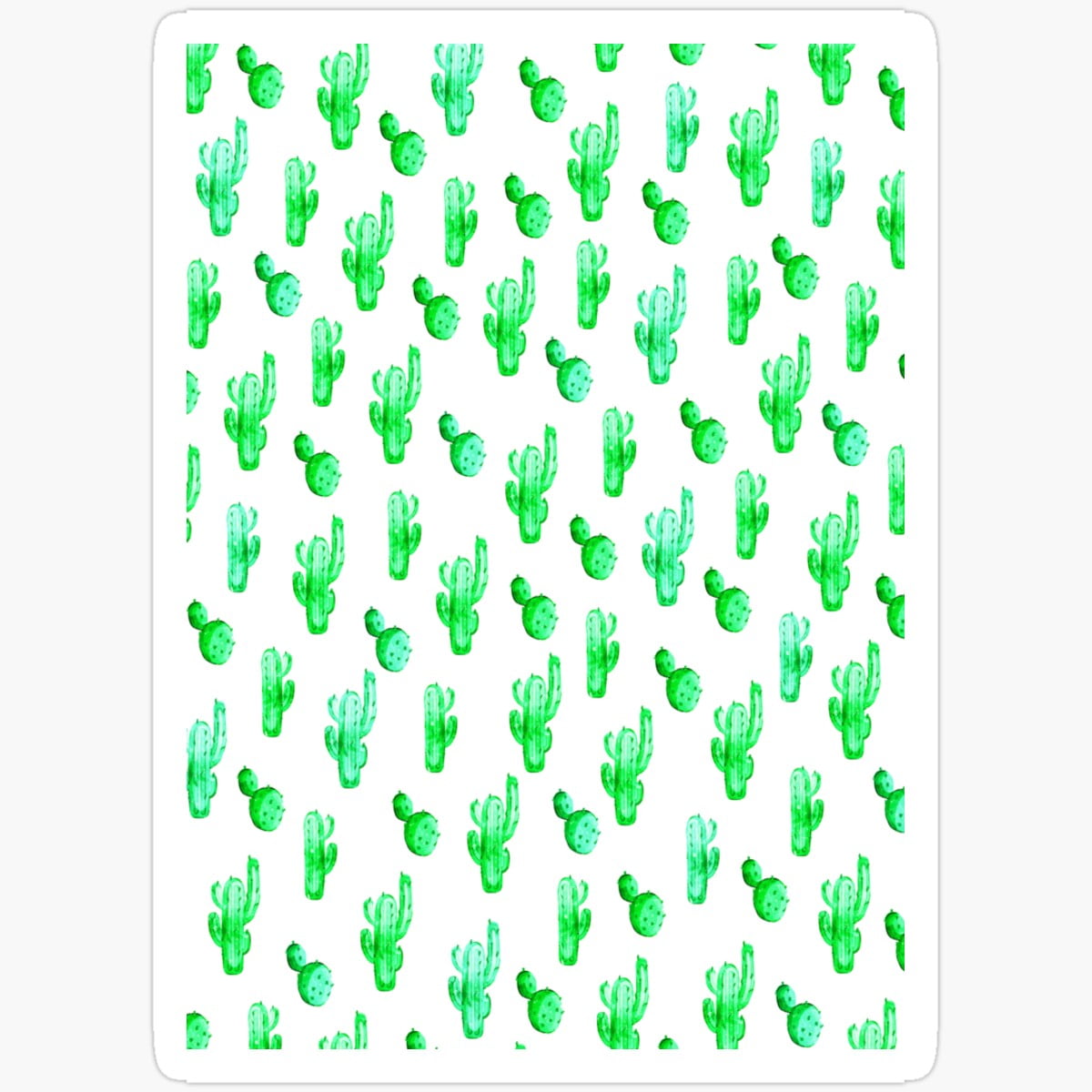 KIRA Cacti Print, Cactus Print, Green Cacti, Cacti Sticker Birthday Gifts - Decorative Laptop ...