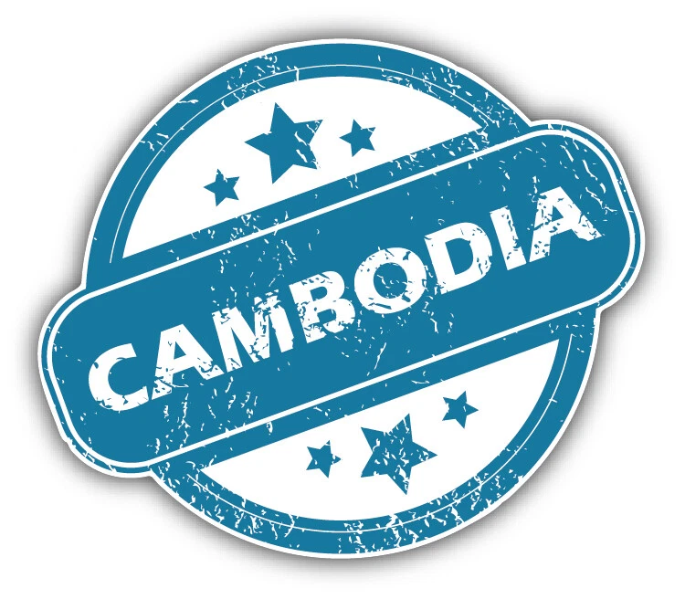 KIRA Cambodia Grunge Stamp Car Bumper Sticker Decal Gift for you ...