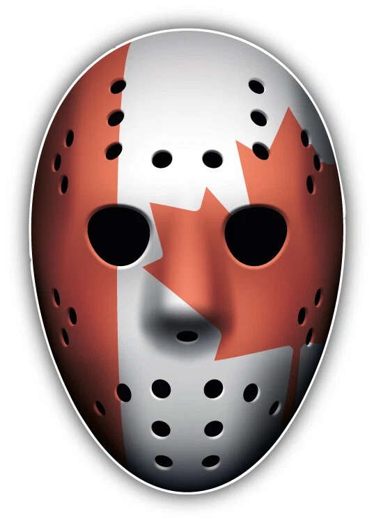 KIRA Canada Flag Ice Hockey Goalie Mask Car Bumper Sticker Decal Gift ...