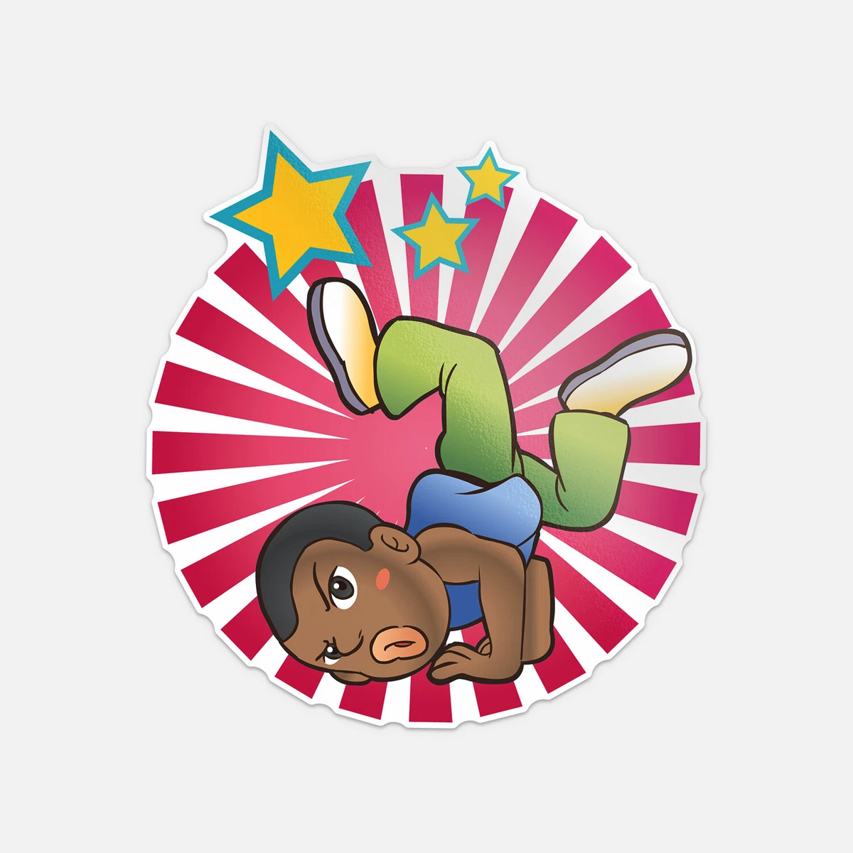 KIRA Cartoon Hip Hop Afro American Dancer Vinyl Sticker Decal Gift for ...