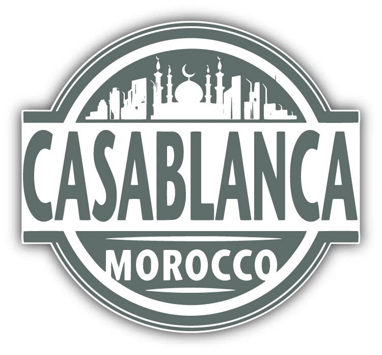 KIRA Casablanca Morocco Skyline Label Car Bumper Sticker Decal Gift for ...
