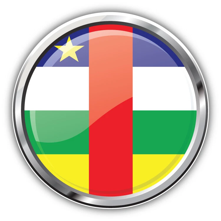 KIRA Central African Republic Glossy Flag Label Car Bumper Sticker ...