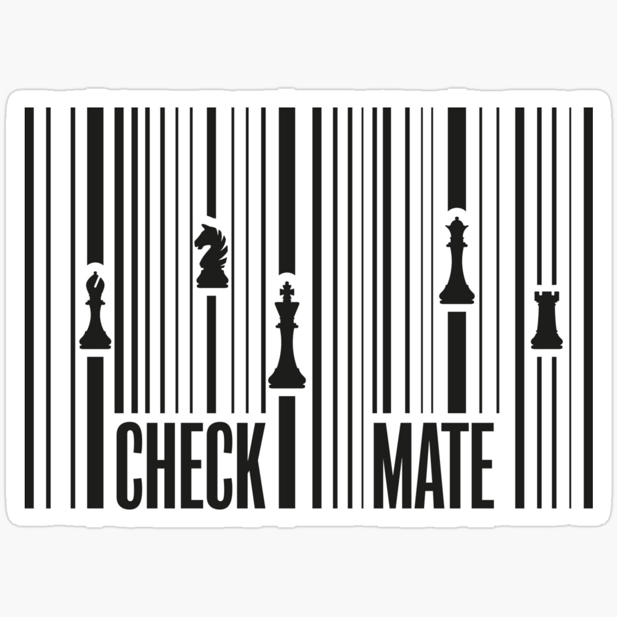 KIRA Checkmate Barcodechess Sticker Birthday Gifts - Decorative Laptop ...