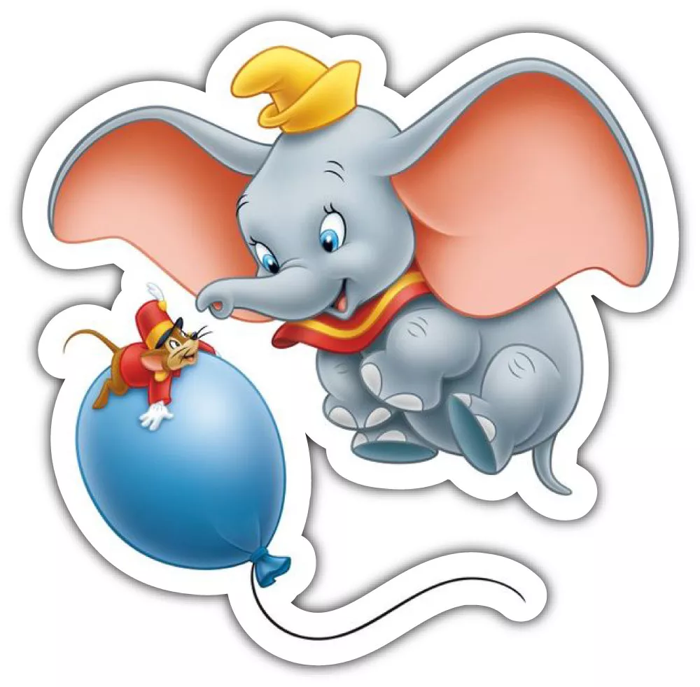 KIRA Circus Mouse and Elephant Cartoon Car Bumper Sticker Decal Gift ...