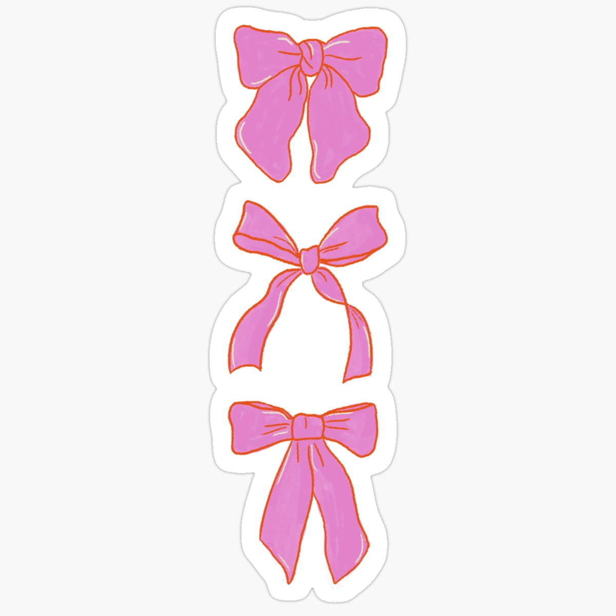 KIRA Classic Hot Pink Bows And Stripes Sticker Birthday Gifts ...