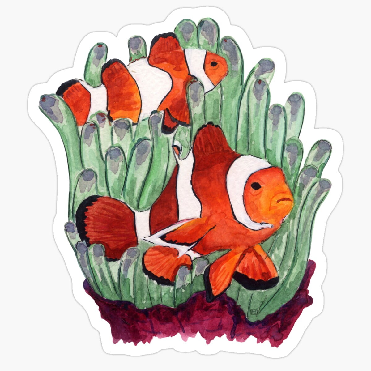 KIRA Clown Fish/Nemo Sticker Birthday Gifts - Decorative Laptop, Phone ...