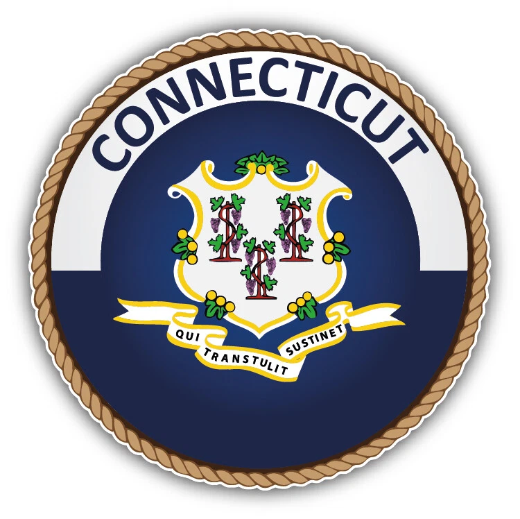 KIRA Connecticut USA State Seal Car Bumper Sticker Decal Gift for you ...