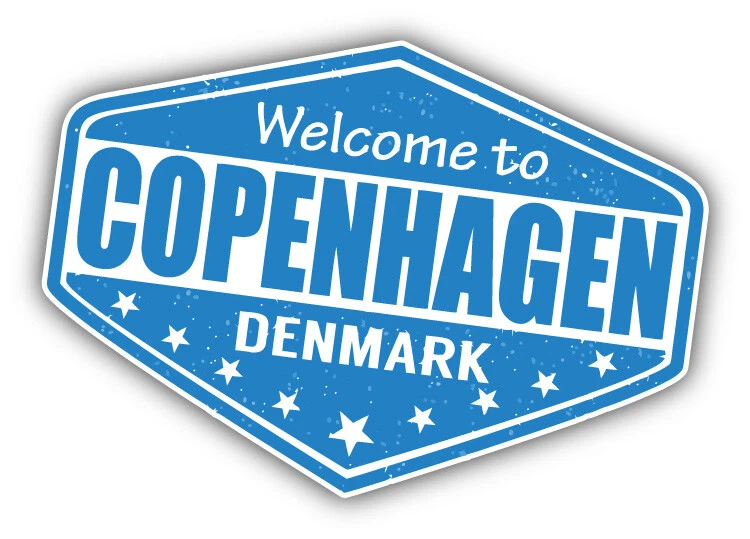 KIRA Copenhagen City Denmark Grunge Travel Stamp Car Bumper Sticker ...