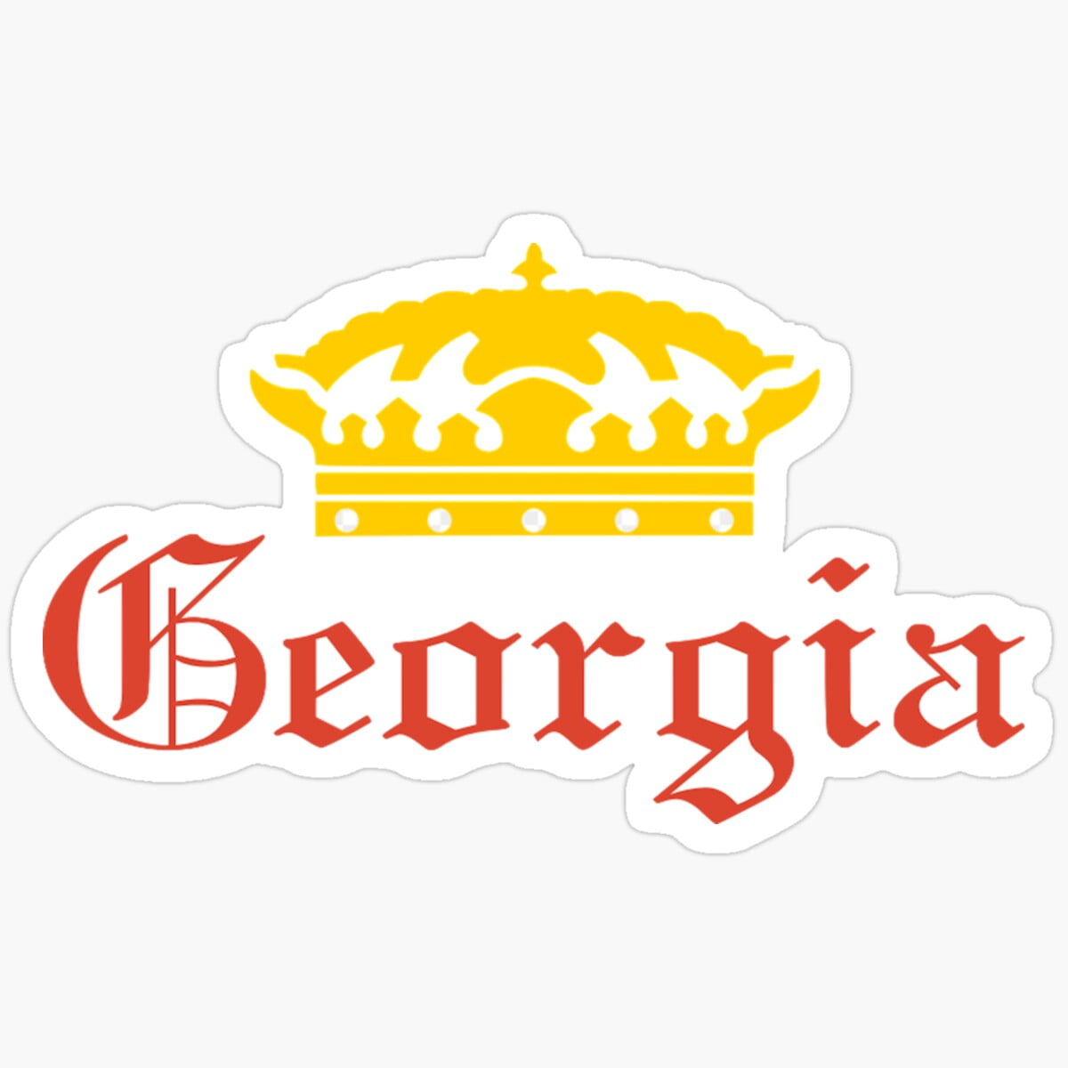 KIRA Corona Inspired University Or Georgia Design Sticker Sticker ...