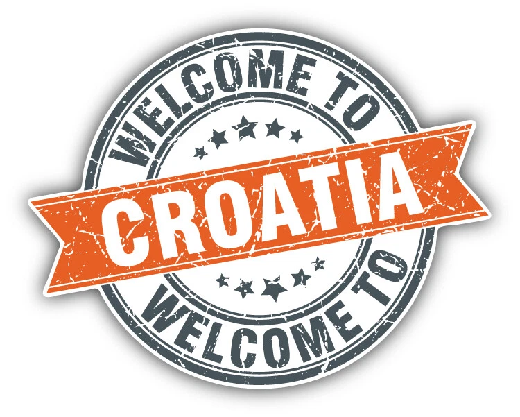 KIRA Croatia Grunge Welcome Stamp Car Bumper Sticker Decal Gift for you ...