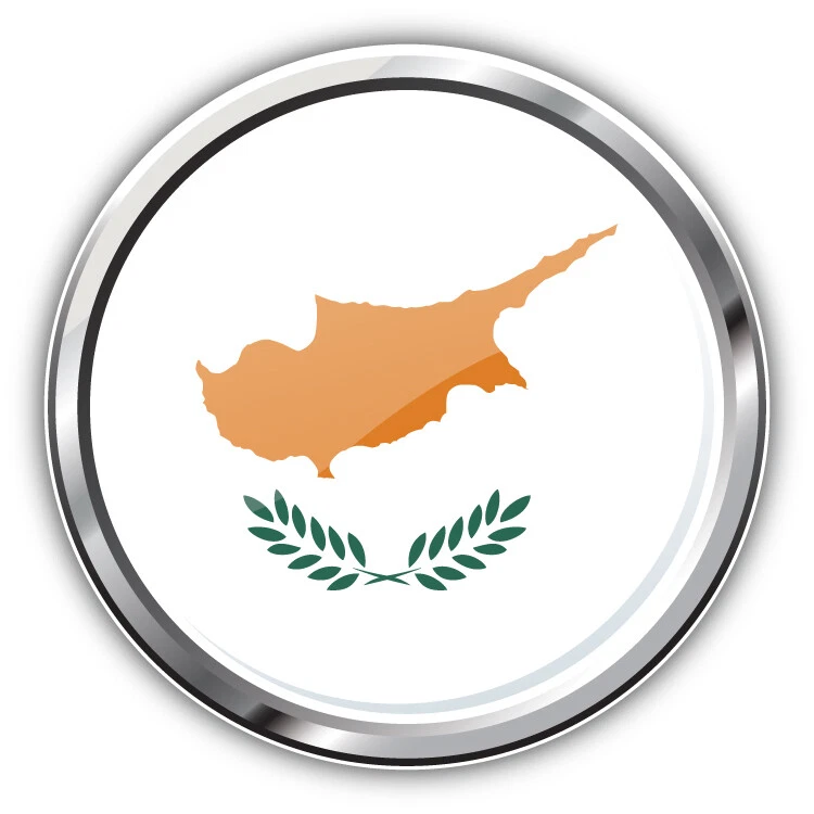 KIRA Cyprus Glossy Flag Label Car Bumper Sticker Decal Gift for you ...