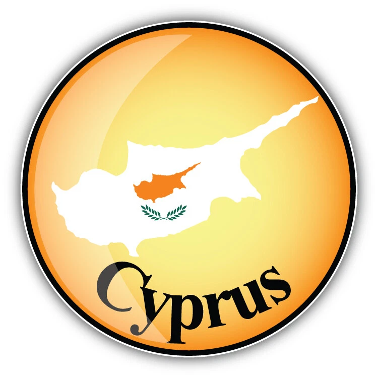 KIRA Cyprus Map Flag Label Car Bumper Sticker Decal Gift for you ...