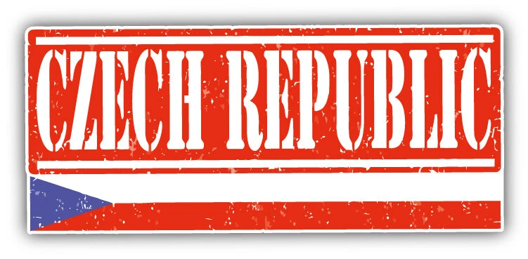 KIRA Czech Republic Grunge Travel Stamp Car Bumper Sticker Decal Gift ...