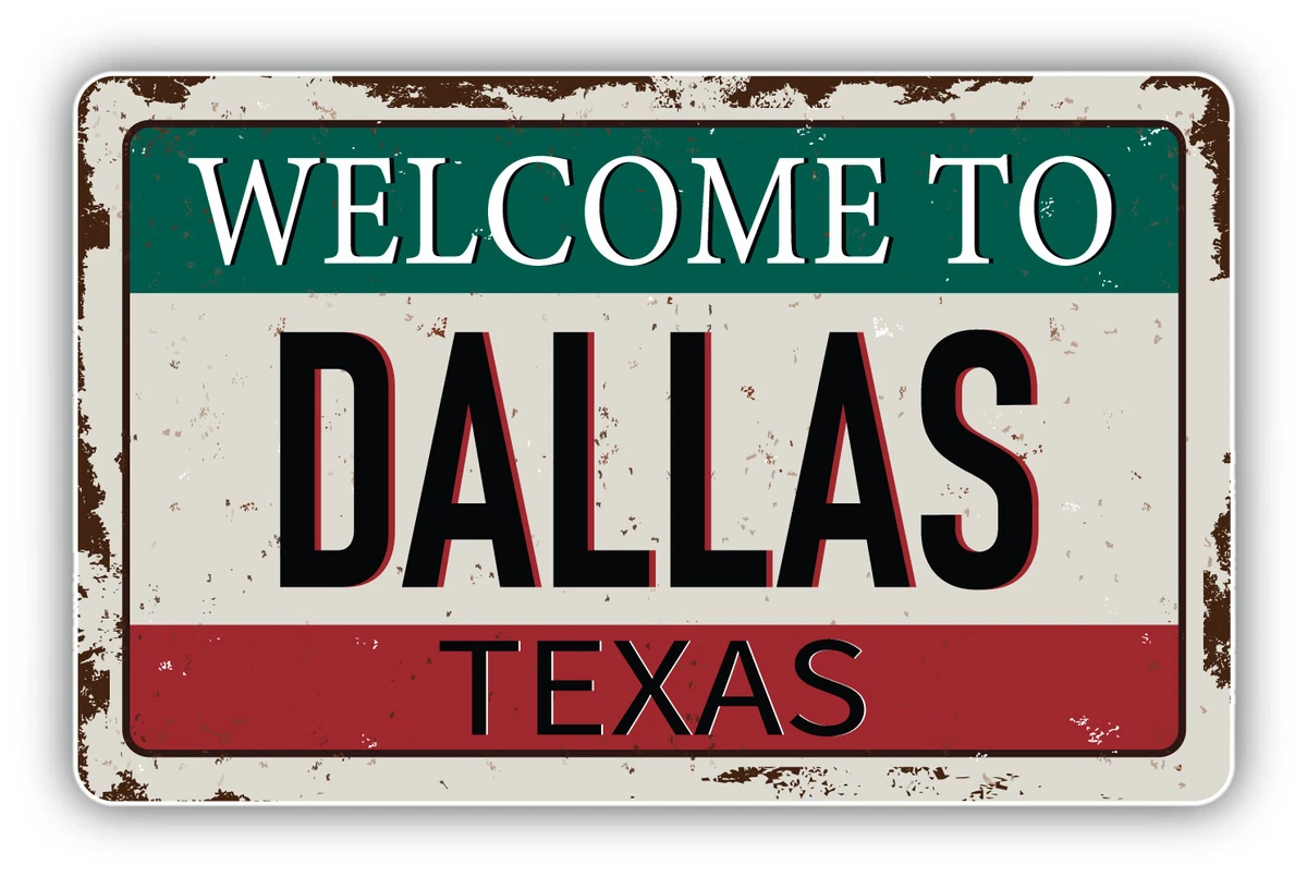 KIRA Dallas City Texas USA Grunge Retro Vinyl Sticker Decal Gift for ...