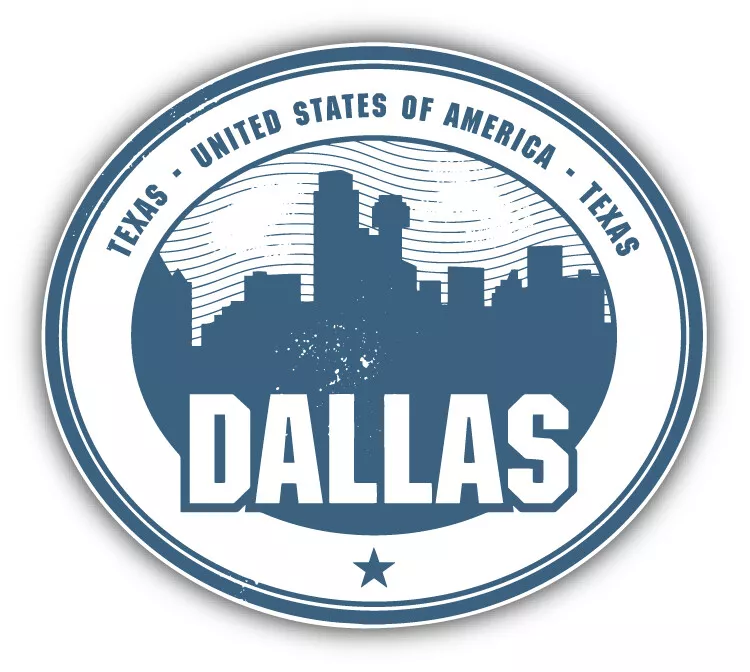 KIRA Dallas City USA Grunge Stamp Car Bumper Sticker Decal Gift for you ...