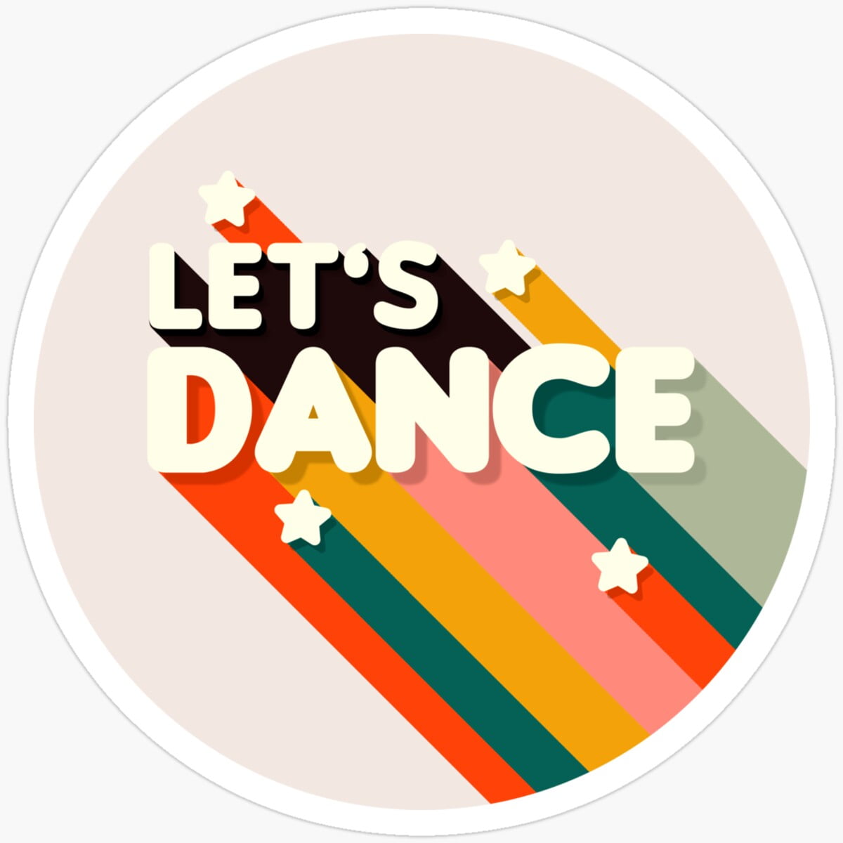 KIRA Let'S Dance Retro Rainbow Text Sticker Birthday Gifts - Decorative ...