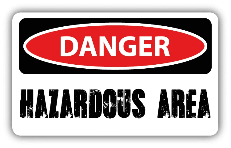 KIRA Danger Hazardous Area Slogan Sign Car Bumper Sticker Decal Gift ...