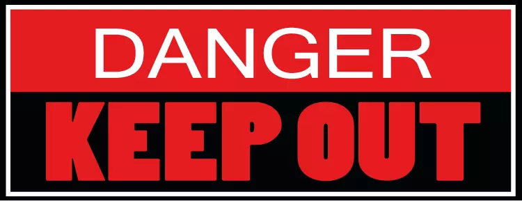 KIRA Danger Keep Out Red Black Car Bumper Sticker Decal Gift for you ...