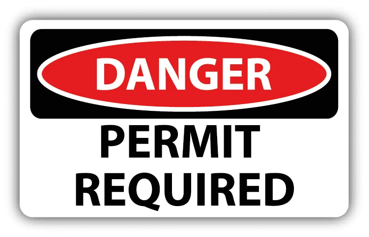 KIRA Danger Permit Required Slogan Sign Car Bumper Sticker Decal Gift ...