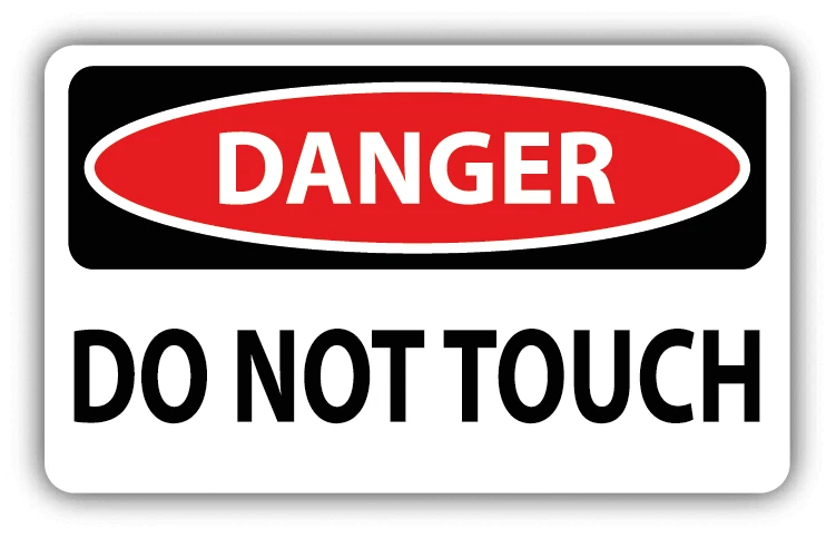 KIRA Danger Do Not Touch Slogan Sign Car Bumper Sticker Decal Gift for ...