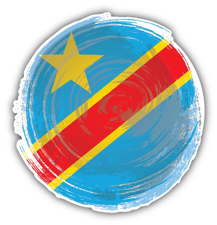 KIRA Democratic Republic Of Congo Grunge Flag Car Bumper Sticker Decal ...