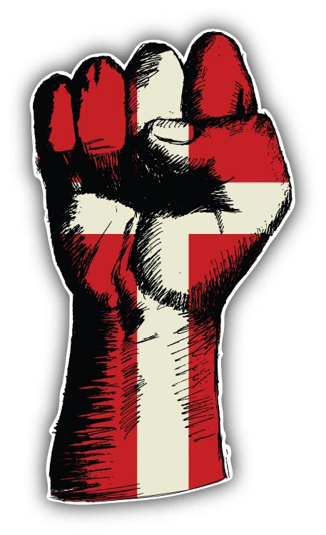 KIRA Denmark Flag Hand Sketch Car Bumper Sticker Decal Gift for you ...