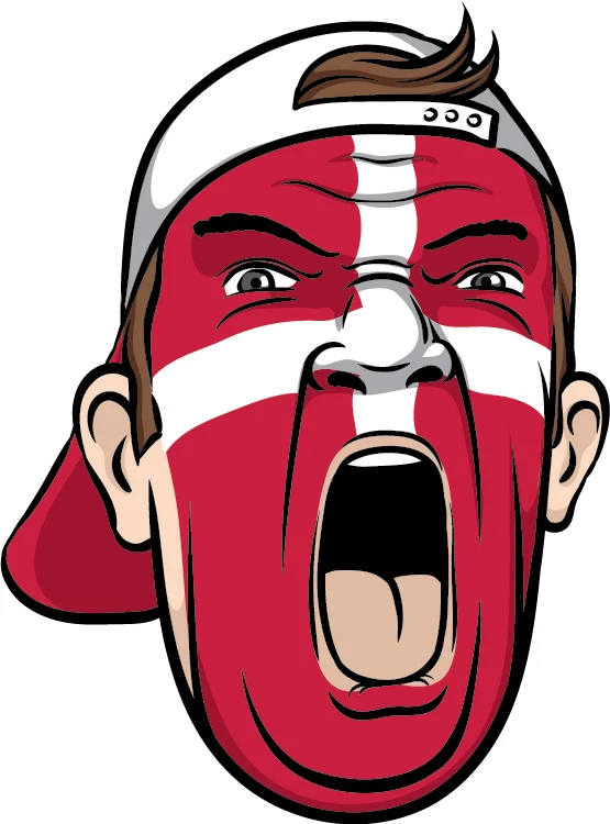 KIRA Denmark Football Fan With National Flag Car Bumper Sticker Decal ...