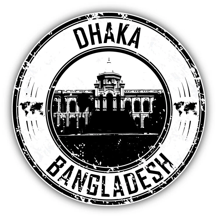 KIRA Dhaka Bangladesh Grunge Rubber Stamp Travel Car Bumper Sticker ...