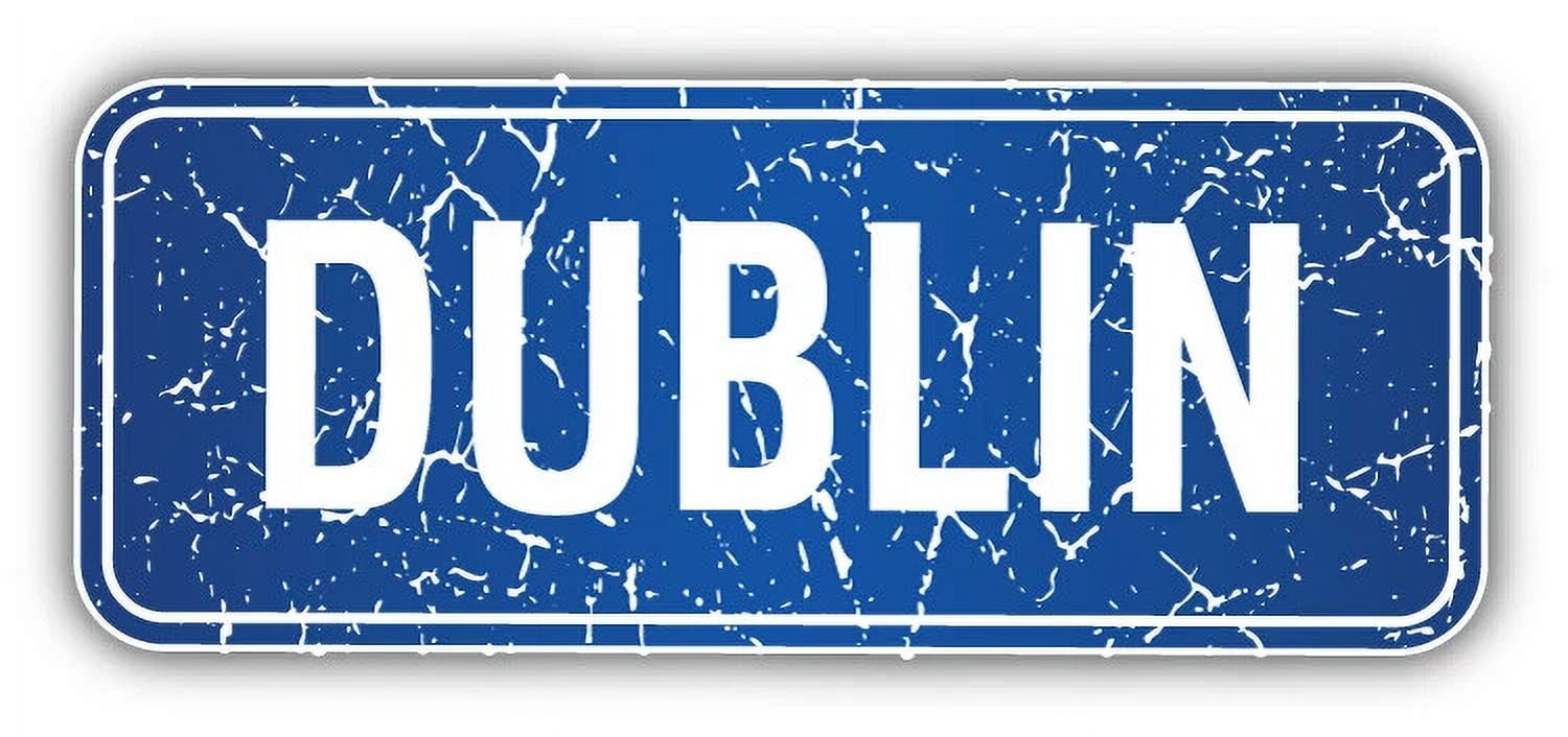 KIRA Dublin Slogan Travel Stamp Car Bumper Sticker Decal Gift for you ...