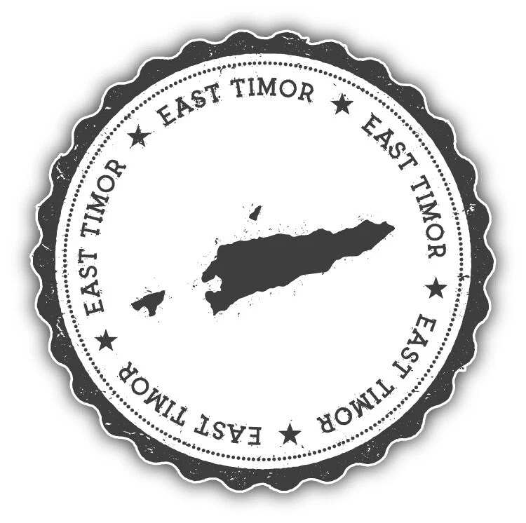 KIRA East Timor Grunge Map Flag Label Car Bumper Sticker Decal Gift for ...
