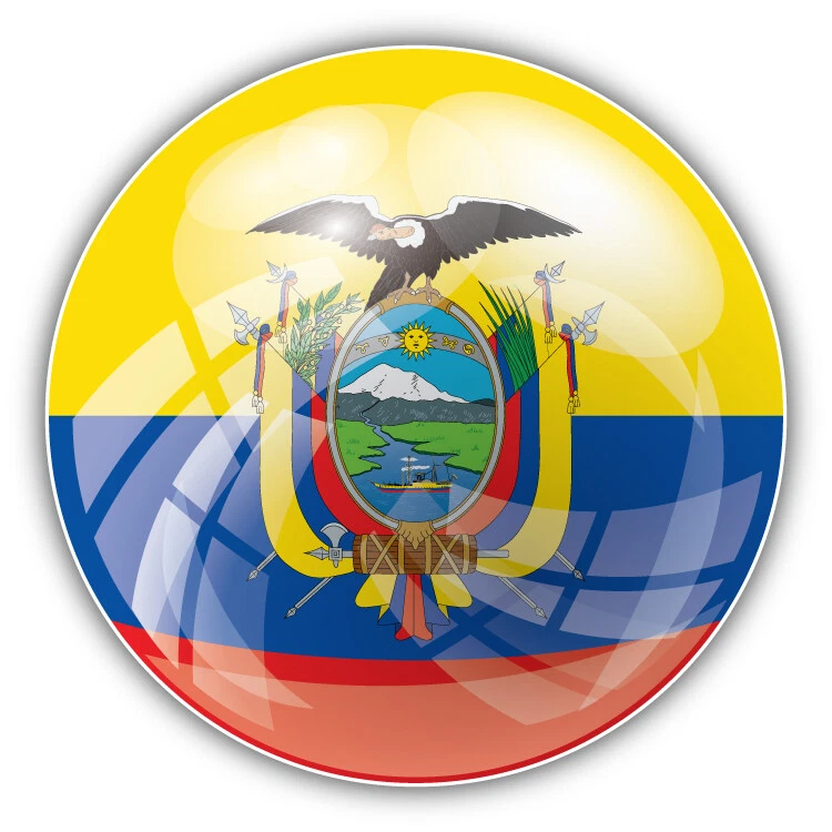 KIRA Ecuador Flag Glossy Car Bumper Sticker Decal Gift for you ...
