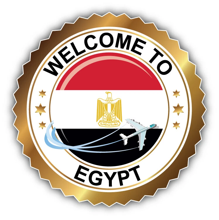 Kira Egypt Flag Welcome Label Car Bumper Sticker Decal Waterproof ...