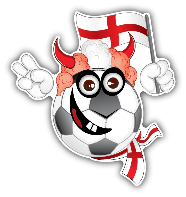 KIRA England Soccer Flag Ball Football Fan Welcomes Funny Car Bumper ...