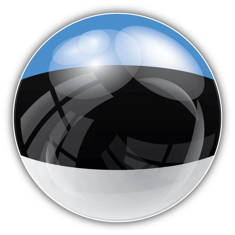KIRA Estonia Flag Glossy Car Bumper Sticker Decal Gift for you ...