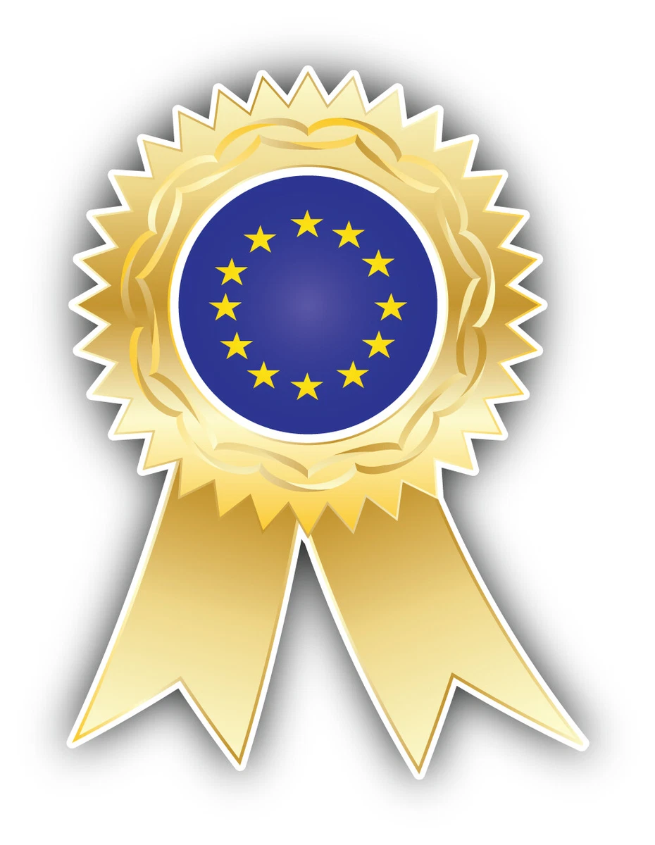 KIRA European Union Flag Medal Vinyl Sticker Car Bumper Decal Gift for you - Decorative Laptop ...