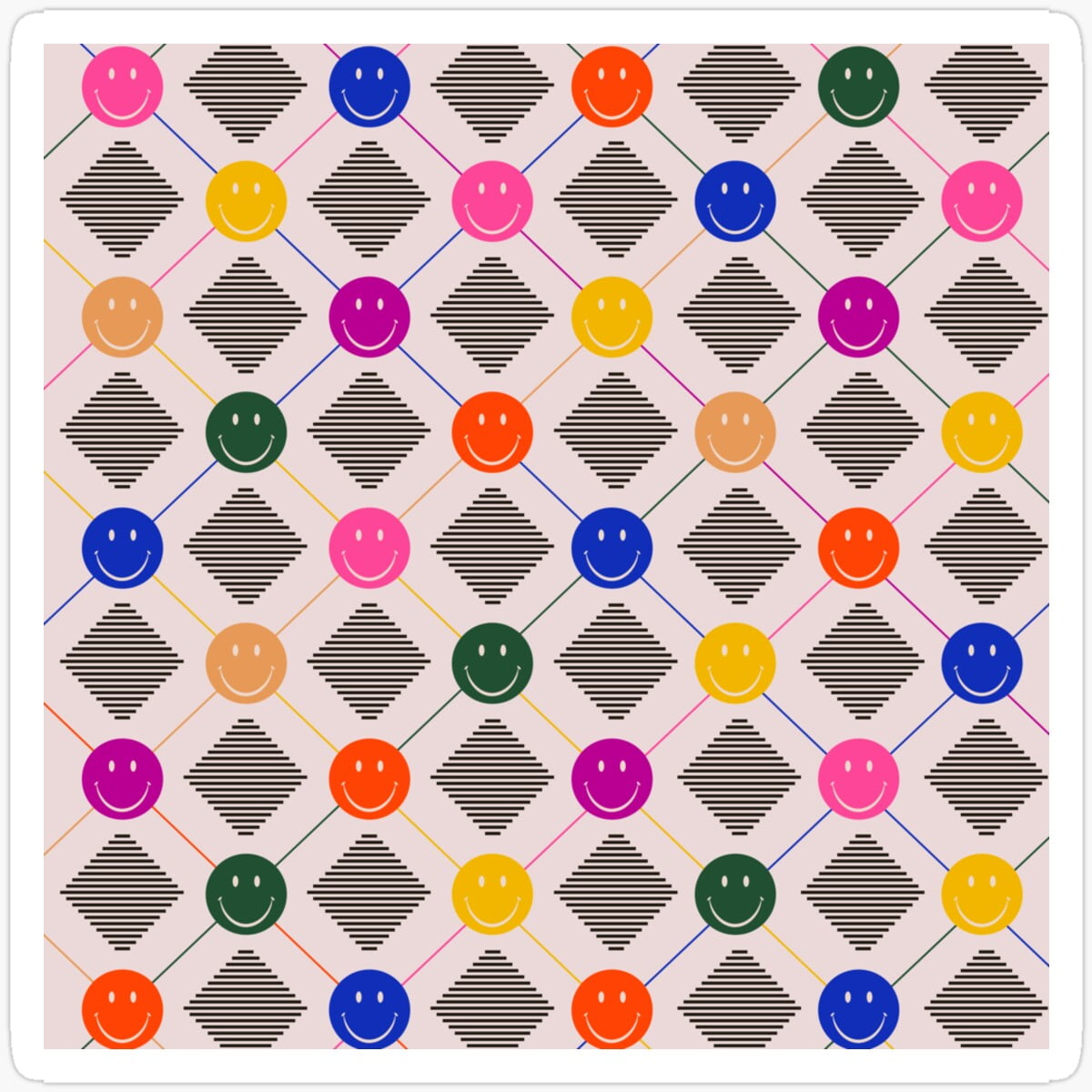 KIRA Everyday Smiley Pattern Sticker Birthday Gifts - Decorative Laptop ...