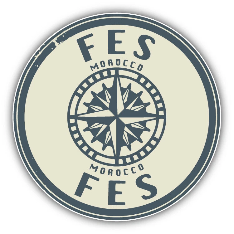 KIRA Fes City Morocco Grunge Travel Stamp Car Bumper Sticker Decal Gift ...