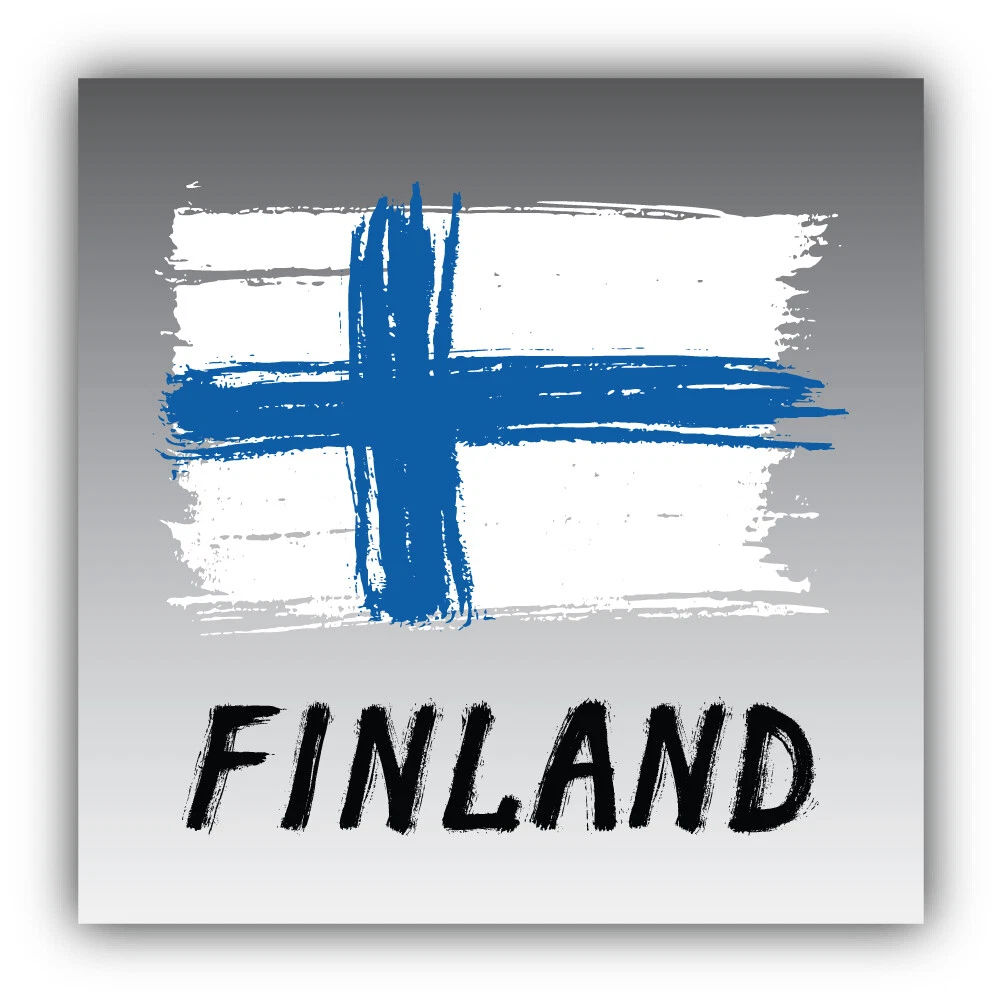 KIRA Finland Grunge Flag Travel Vinyl Sticker Car Bumper Decal Gift for ...