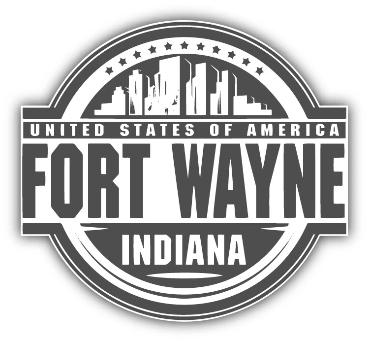 KIRA Fort Wayne City USA Label Car Bumper Sticker Decal Gift for you ...
