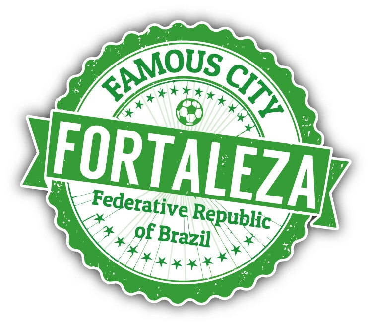 KIRA Fortaleza City Brazil Grunge Travel Stamp Car Bumper Sticker Decal ...