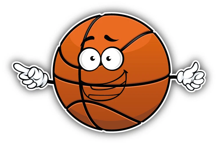 KIRA Funny Basketball Face Mascot Car Bumper Sticker Decal Gift for you ...
