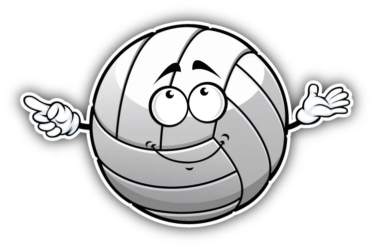KIRA Funny Volleyball Face Mascot Car Bumper Sticker Decal Gift for you ...