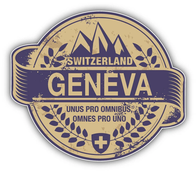 KIRA Geneva City Switzerland Grunge Travel Stamp Car Bumper Sticker ...