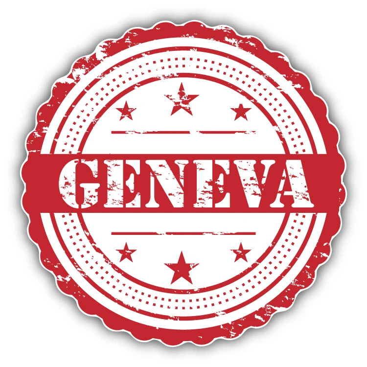KIRA Geneva Travel Grunge Stamp Car Bumper Sticker Decal Gift for you ...