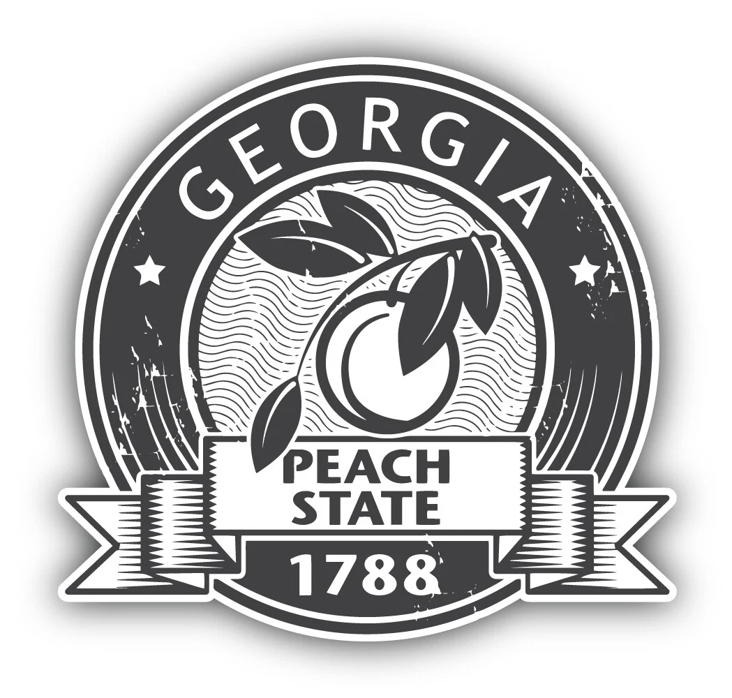 KIRA Georgia USA Peach State Vintage Vinyl Sticker Car Bumper Decal ...