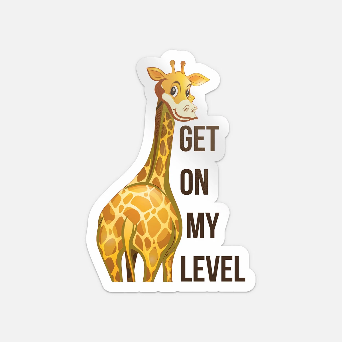 KIRA Get On My Level Giraffe Car Bumper Vinyl Sticker Decal Gift for ...