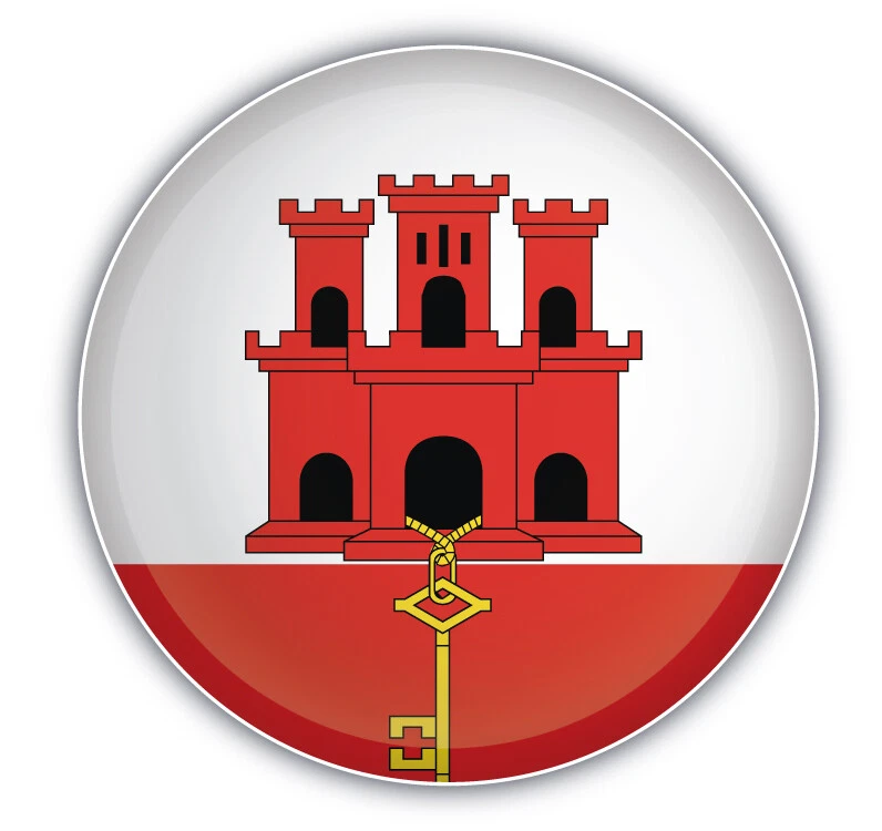 KIRA Gibraltar Flag Label Car Bumper Sticker Decal Gift for you ...